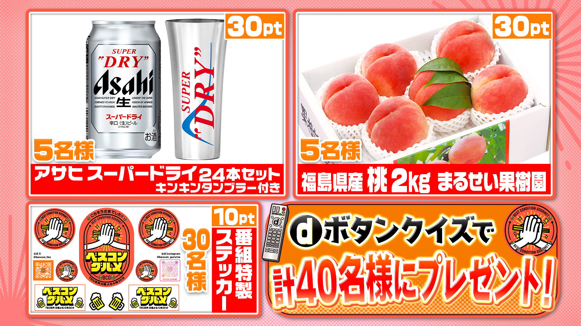 データ放送｜TBSテレビ：ベスコングルメ〜ベストコンディションで最高の瞬間を！〜